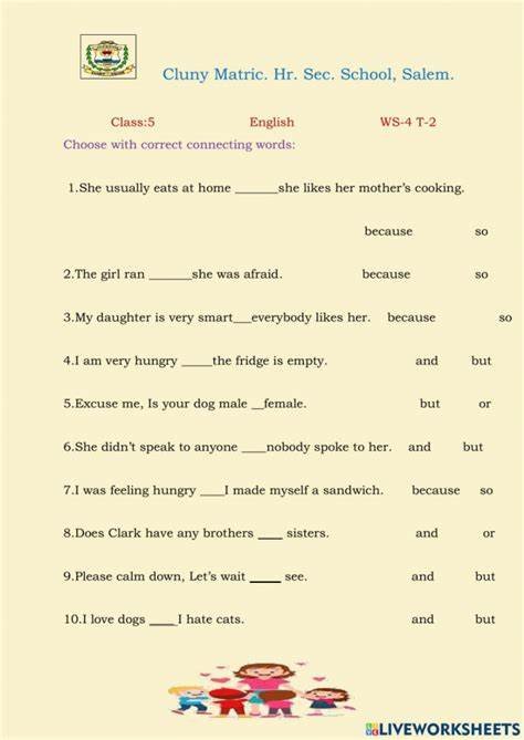 Class 5 English Grammar Worksheets With Answers - Worksheets Day
