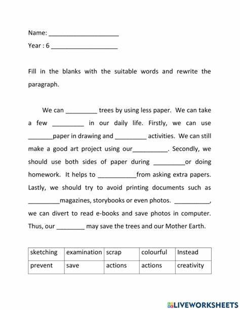 Year 6 English Worksheets - WorksheetsDay