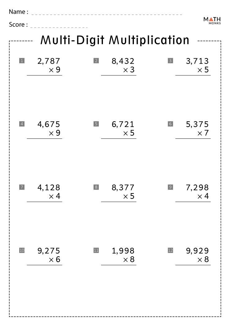 Multiple Digit Multiplication Worksheets Worksheets Day Multiple Digit Multiplication Worksheets Worksheets Day