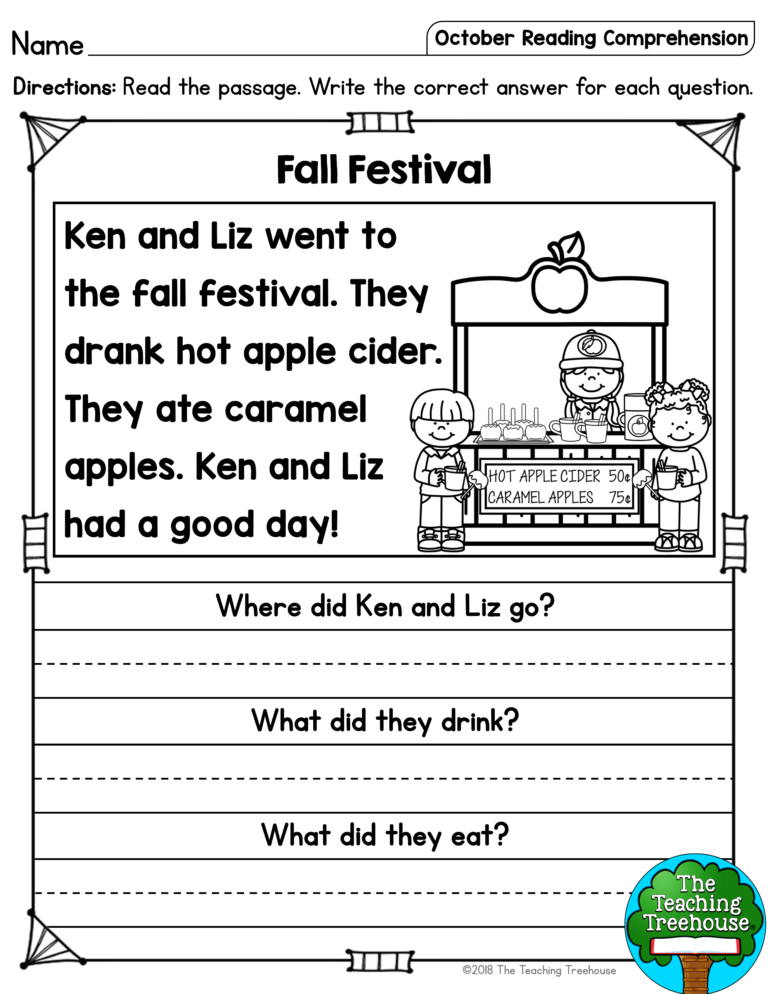 Fall Read And Write Worksheets - Worksheets Day