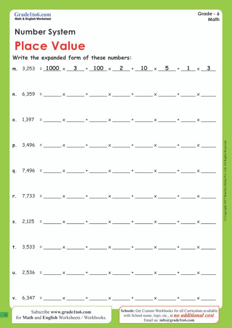 Winter Expanded Form Worksheets - Worksheets Day