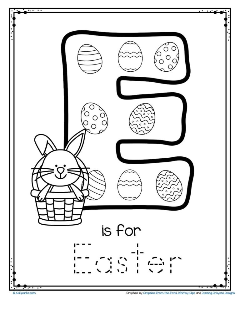 Easter Egg Letter E Worksheets - Worksheets Day