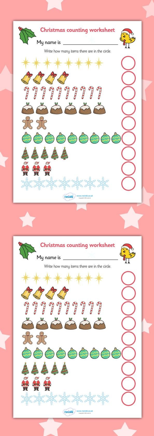 Christmas Counting Worksheets - Number Eighteen - Worksheets Day Christmas Counting Worksheets - Number Eighteen - Worksheets Day