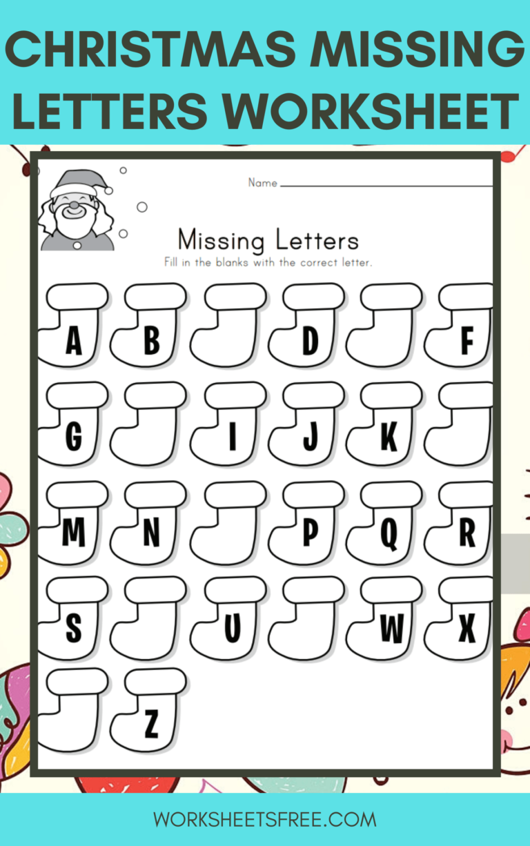 Christmas Missing Letters Worksheets - Worksheets Day
