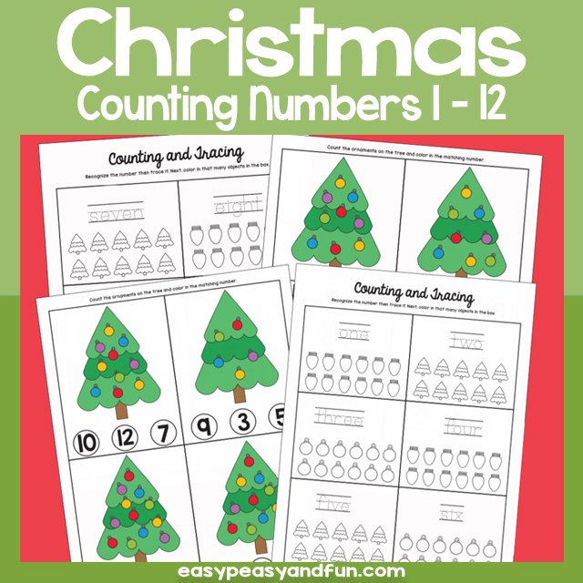 Christmas Counting Worksheets - Number Eighteen - Worksheets Day Christmas Counting Worksheets - Number Eighteen - Worksheets Day