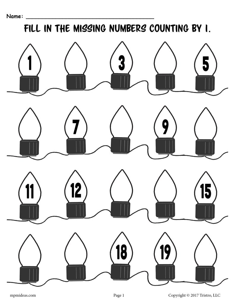 Christmas Worksheets - Counting Practice - Worksheets Day Christmas Worksheets - Counting Practice - Worksheets Day