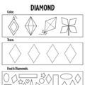 Traceable Diamonds Worksheets - Worksheets Day