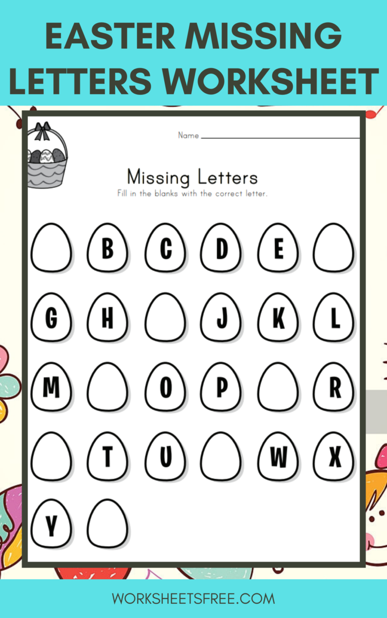 Easter Missing Letters Worksheets - Worksheets Day