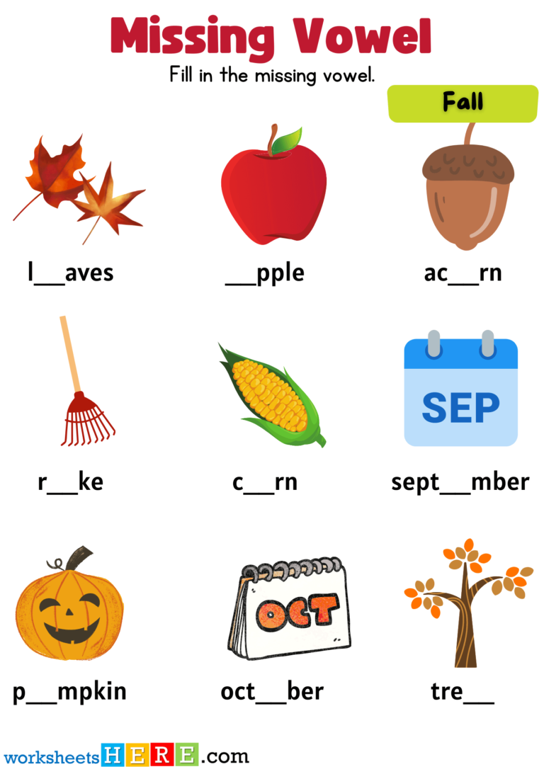 Free Printable Fall Worksheets - Worksheets Day