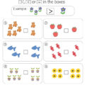 Halloween Greater, Less Than Coloring Worksheets - Worksheets Day