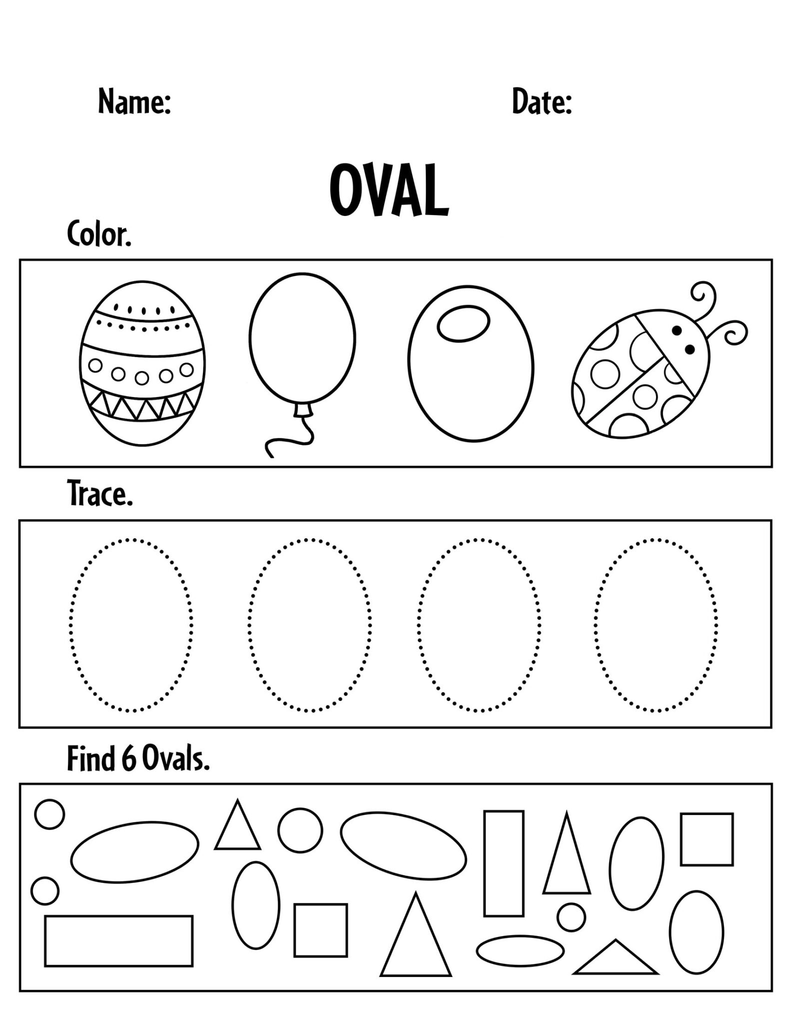 Free Printable Shapes Worksheets - Worksheets Day