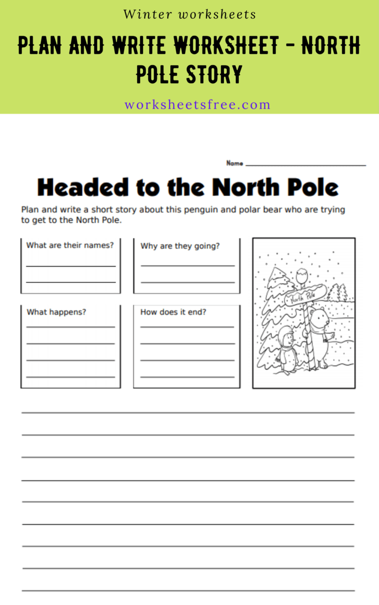Plan And Write Worksheets - North Pole Story - Worksheets Day