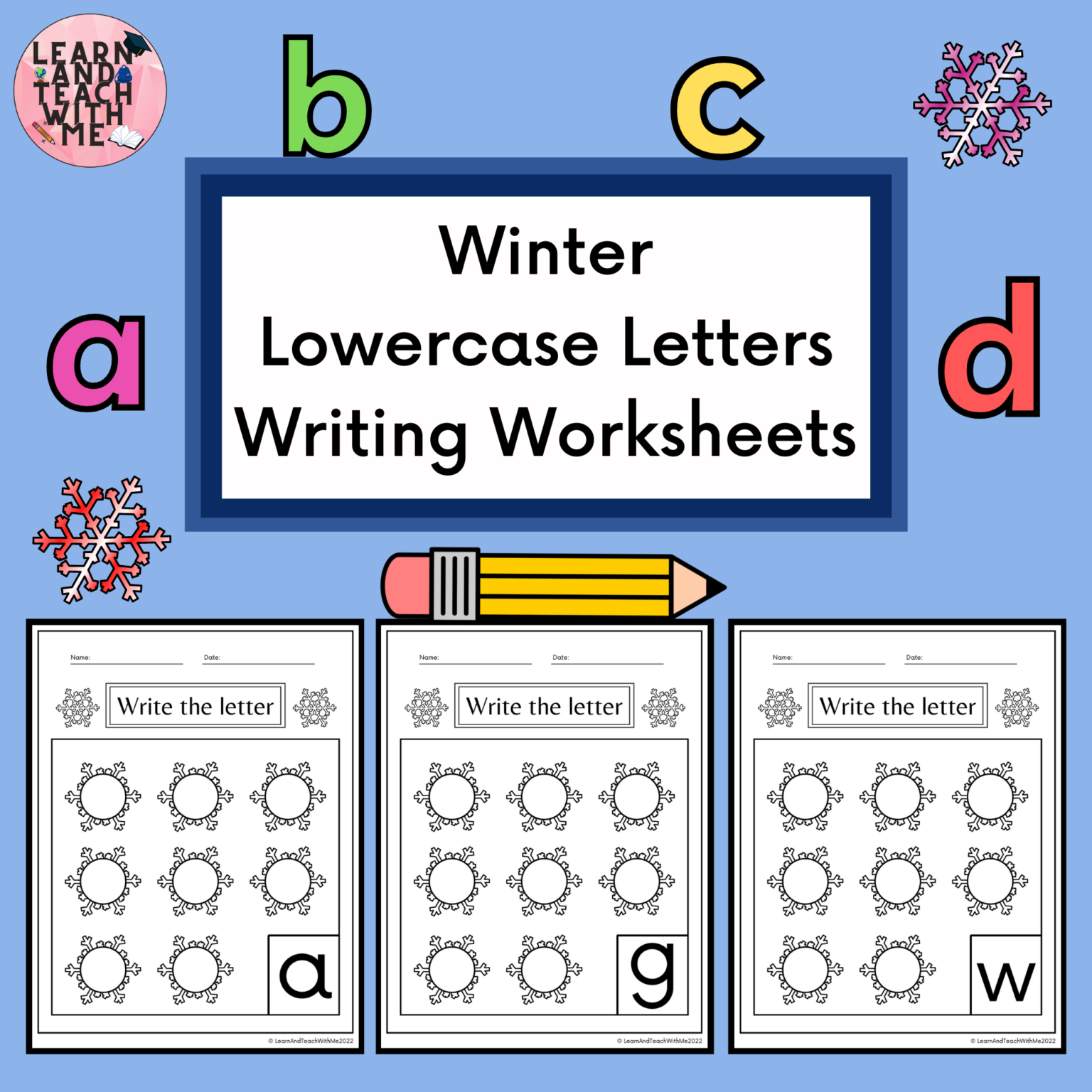 Winter Uppercase Letters Worksheets - Worksheets Day