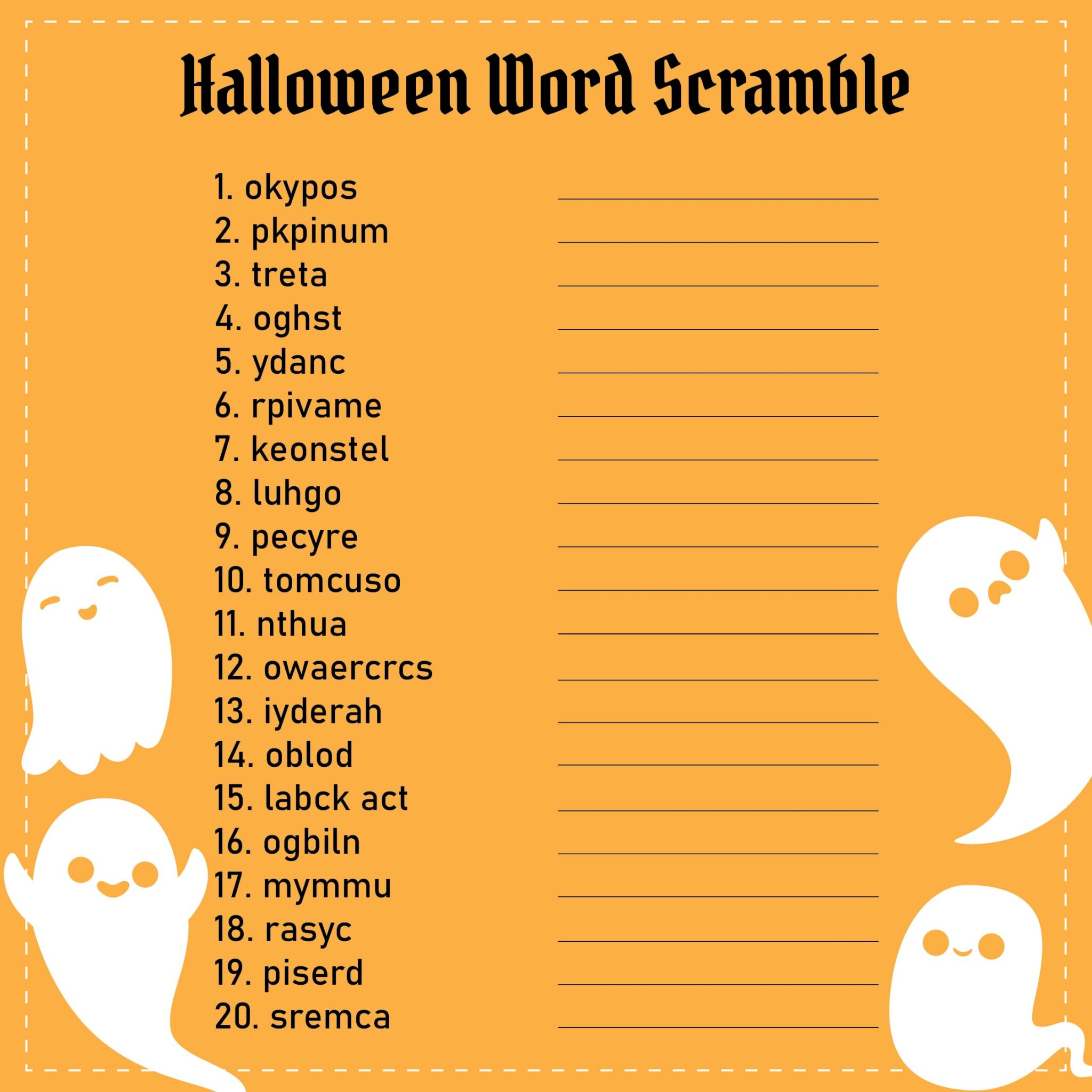 Free Printable Halloween Worksheets - Worksheets Day