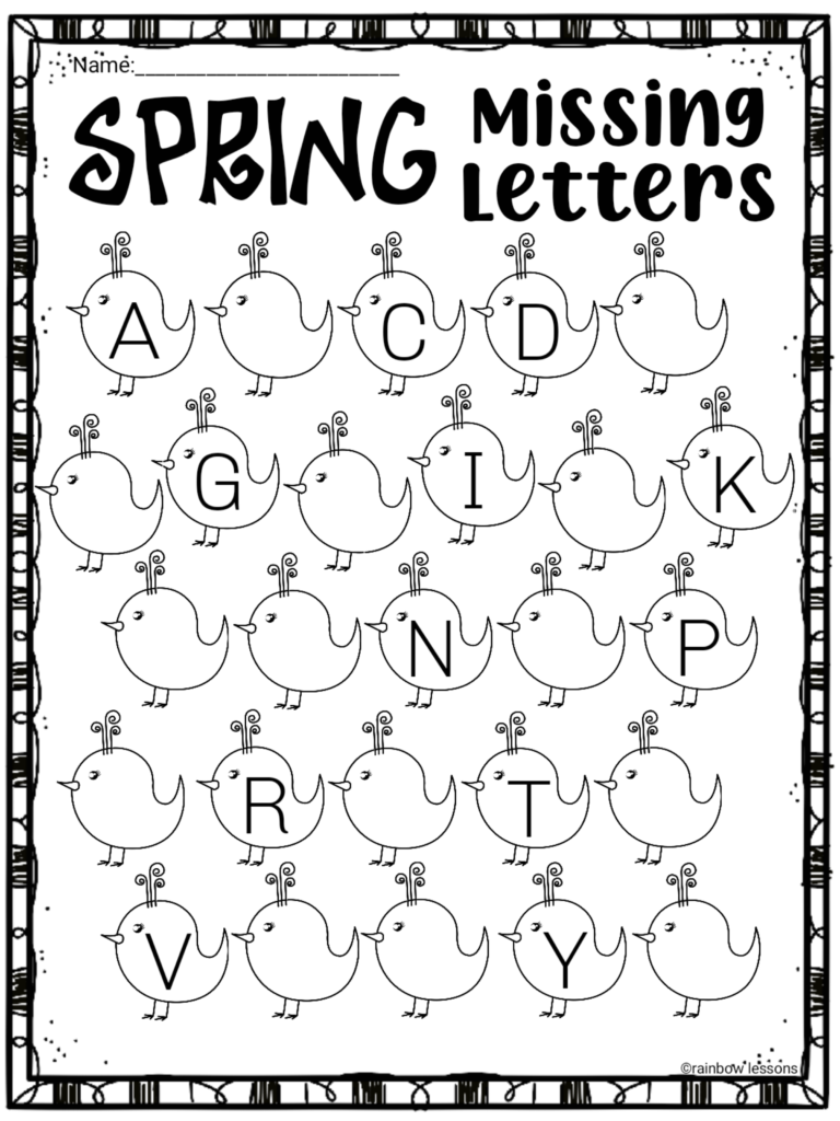 Spring Lowercase Letters Worksheets - Worksheets Day