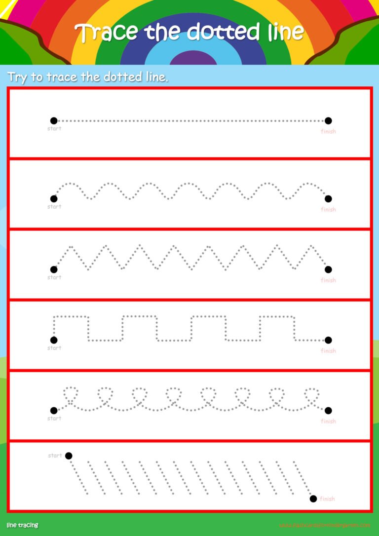 Tracing Lines Worksheets For 3 Year Olds - Worksheets Day