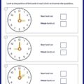 Draw Hands On Clock - One Minute Intervals - Worksheets Day