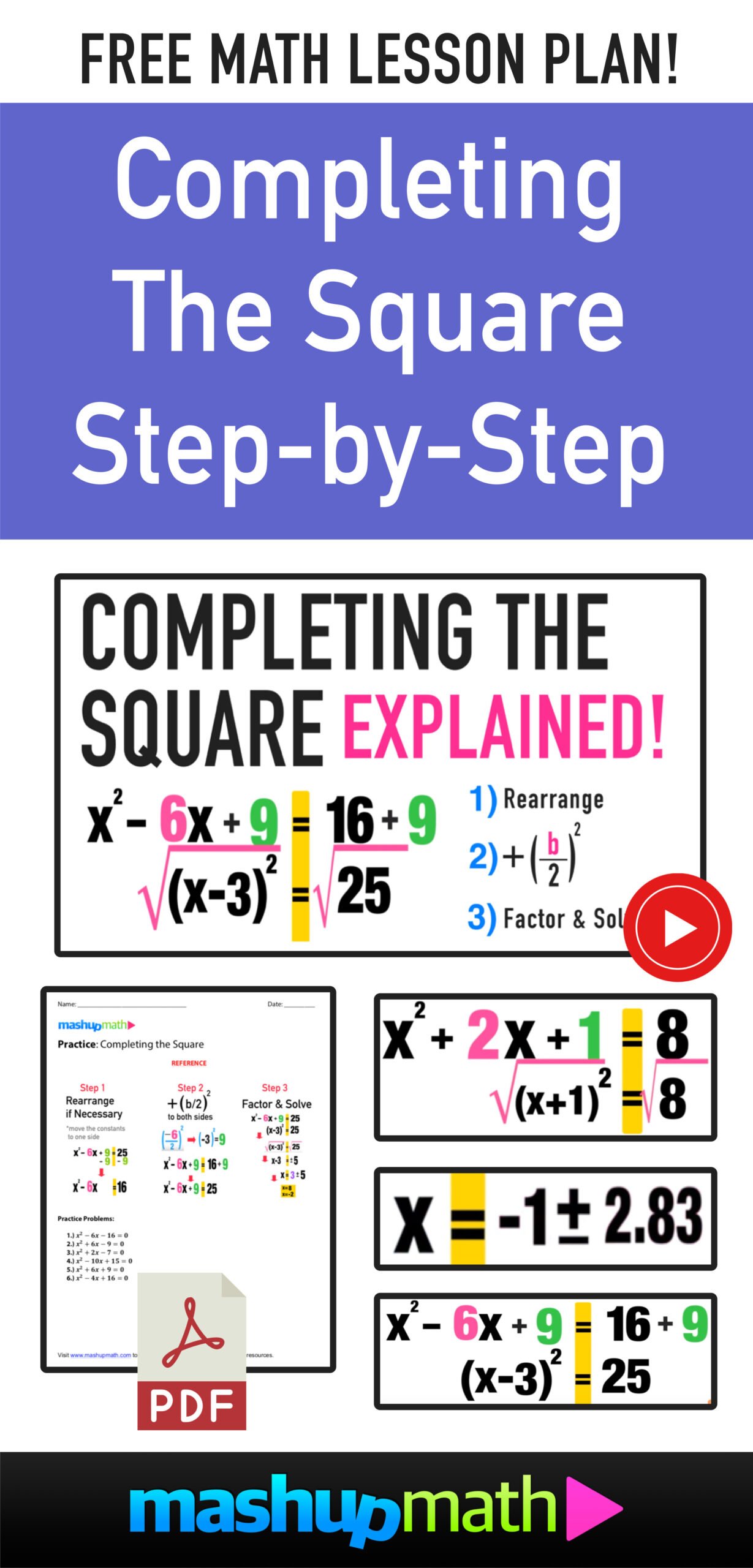Completing The Square Worksheets - Worksheets Day