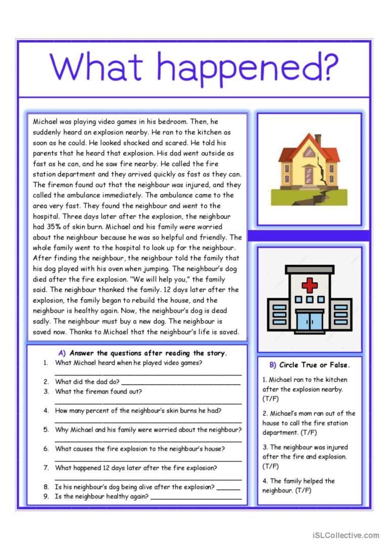 Advanced Reading Comprehension Exercises Worksheets - Worksheets Day