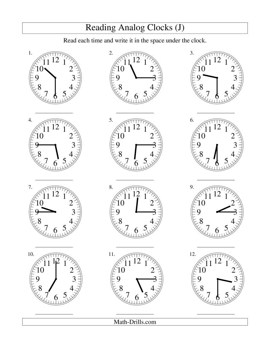 Telling Time 15 Minute Intervals Worksheets Worksheets Day